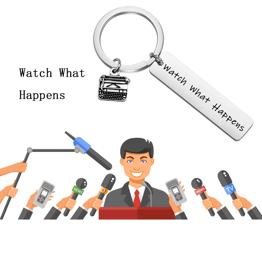 AKTAP Inspired Gift Watch What Happens Musical Theatre Keychain Journalist Jewelry Katherine Plumber Gift