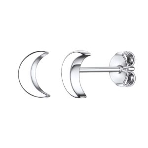 chicsilver moon earrings for women moon and star earrings hypoallergenic 925 sterling silver stud earrings simple fashion earrings