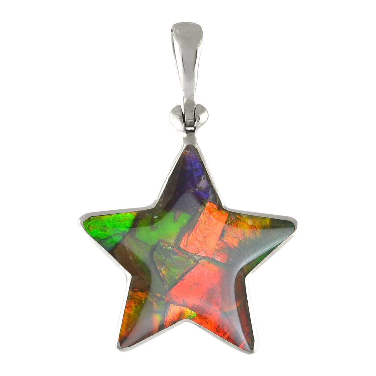 Starborn Ammolite Star Pendant Sterling Silver