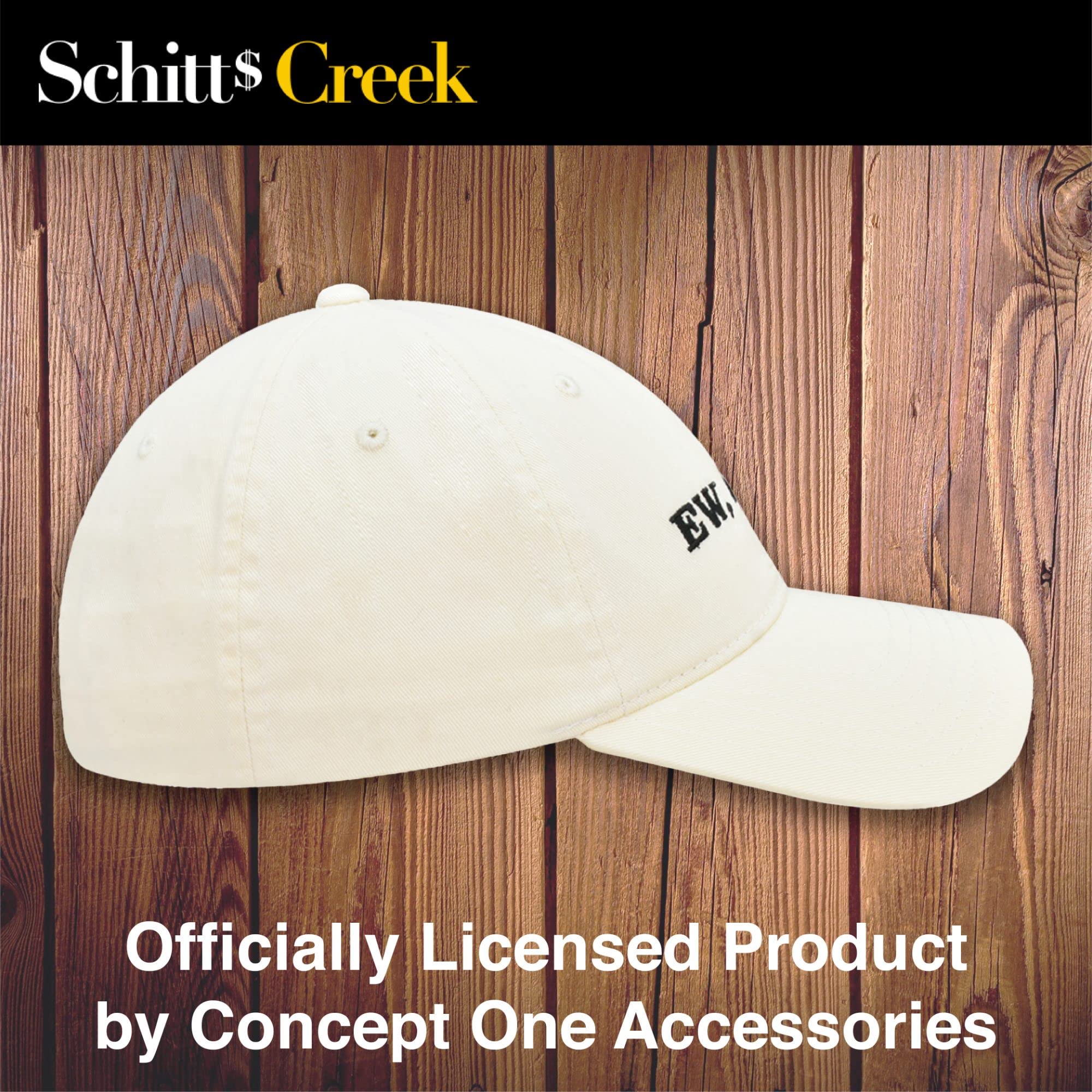 Schitt's Creek Ew, David Cotton Adjustable Dad Hat, Beige, One Size