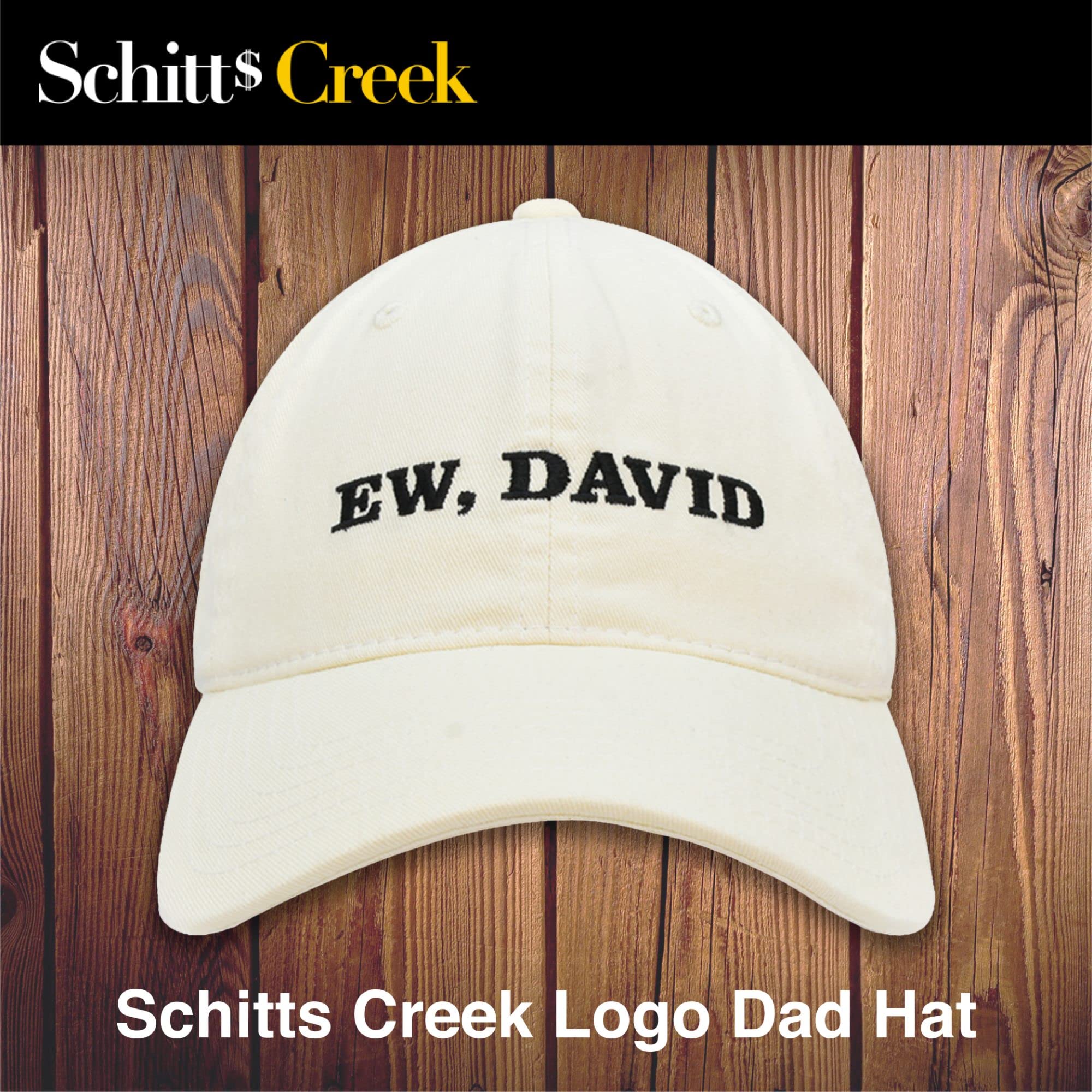 Schitt's Creek Ew, David Cotton Adjustable Dad Hat, Beige, One Size