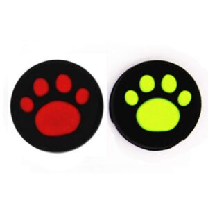 silicone thumb grip cap cover thumbstick joystick for sony ps3 ps4 ps2 xbox one xbox 360 xbox one x s ps4 pro slim cat print (red+green)