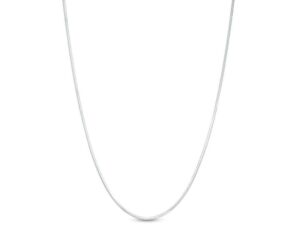 argento reale 925 sterling silver necklace 1mm- 2mm round snake chain necklace- solid sterling silver chain for pendants, flexible 925 snake chain, 16-30 lobster clasp silver necklace made in italy