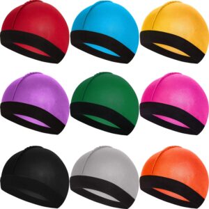 satinior men's 9 pieces silky wave caps elastic band wave caps silky wave hats