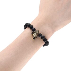 Ganesh (Ganesha) Hindu God of Success and Prosperity Energy Beads Bracelet 8mm