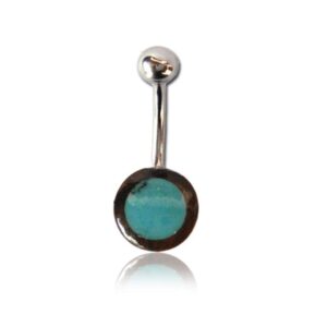 earth accessories organic wood and shell belly button ring piercing for women - navel belly button rings with surgical steel - with abalone, mother of pearl, and more