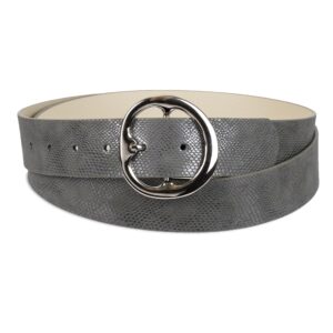 Jessica Simpson Women's Fashion Casual Belt, Grey Textured, Medium