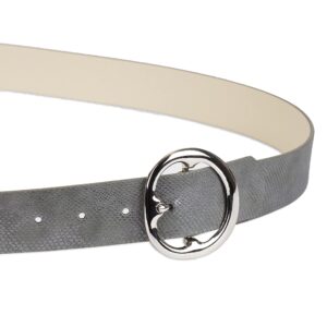 Jessica Simpson Women's Fashion Casual Belt, Grey Textured, Medium