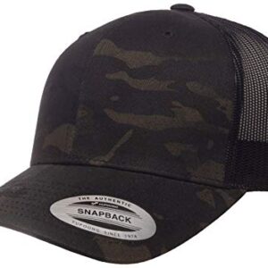 Yupoong YP Classics Retro Trucker Cap, Multicam Black, OS