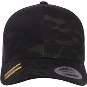 Yupoong YP Classics Retro Trucker Cap, Multicam Black, OS