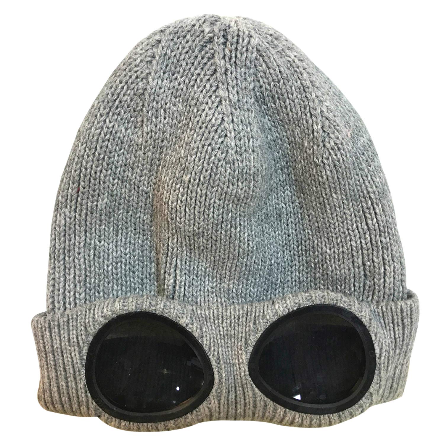 Belsen Unisex Goggle Knitted Beanie Hat Windproof Warm Winter Skull Cap (Gray)