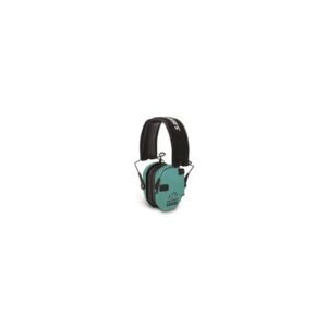 Walkers Razor Slim Electronic Shooting Range Earmuffs (Teal) Bundle with Glasses Kit (2 Items)