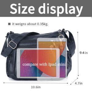 ELDA Crossbody Bags For Women Pocketbooks Soft PU Leather Purses and Handbags Multi Pocket Shoulder Bag