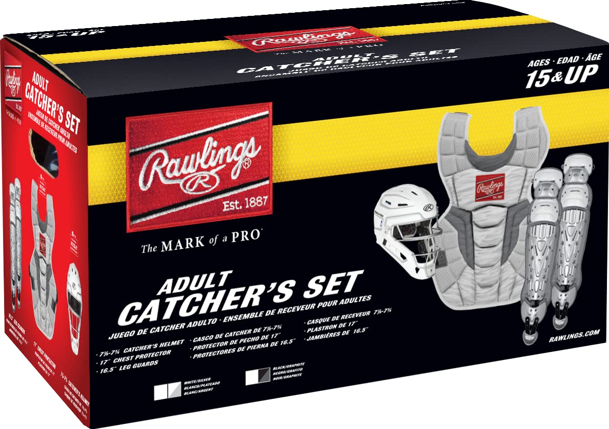 Rawlings | VELO 2.0 Catcher's Set | Baseball | Adult 15+ | White/Silver