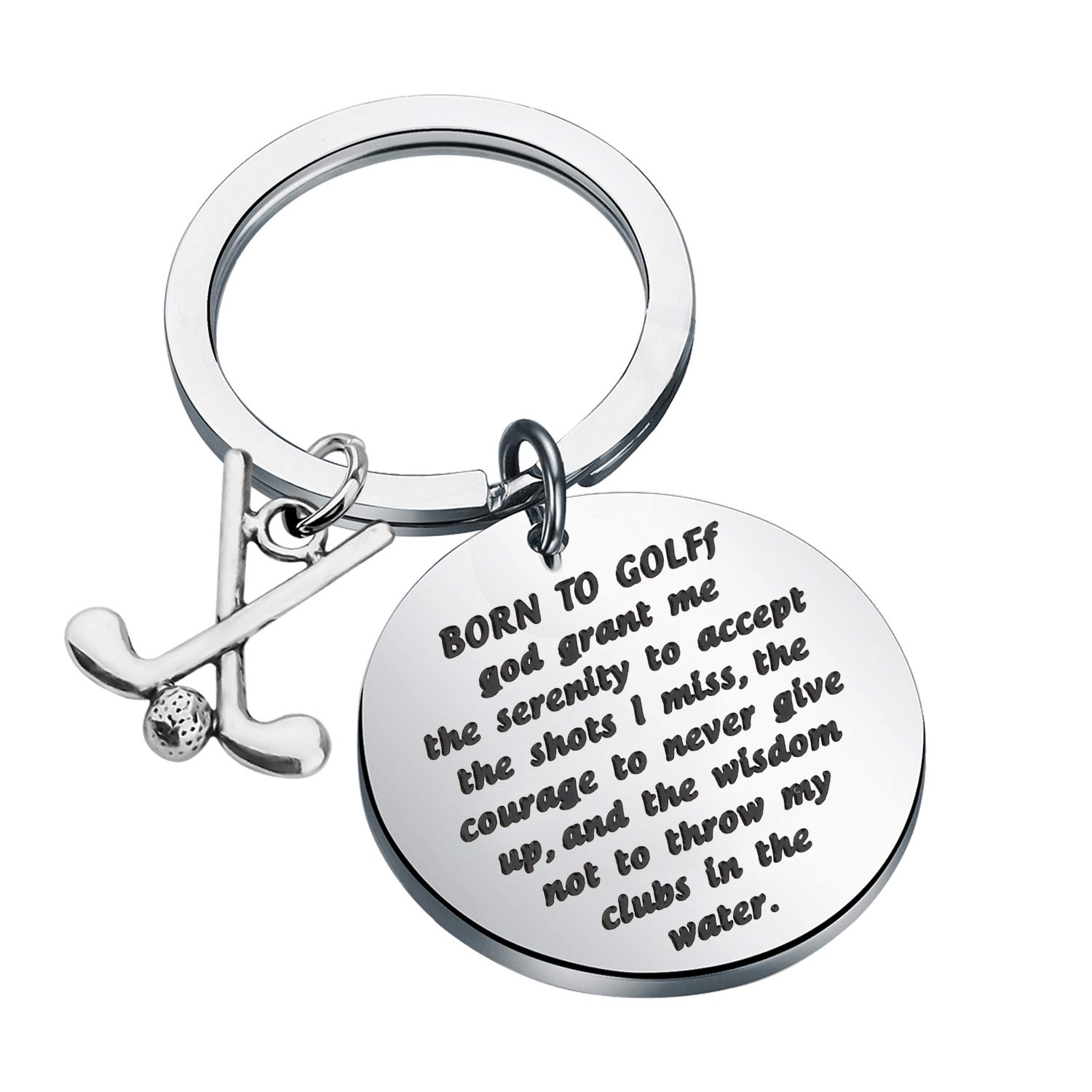 TIIMG Funny Golf Gift Golfer Gift Golfing Keychain Gift for Dad Grandpa Husband Boyfriend Golf Lover Gift Golf Cart Keychain