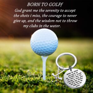 TIIMG Funny Golf Gift Golfer Gift Golfing Keychain Gift for Dad Grandpa Husband Boyfriend Golf Lover Gift Golf Cart Keychain