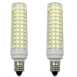 lxcom lighting e11 led corn bulb 15w dimmable ceramic candelabra bulbs (2 pack)- 136 leds 2835 smd 1500lm cool white 6500k 120w equivalent t3/t4 jde11 120v lamp for home lighting