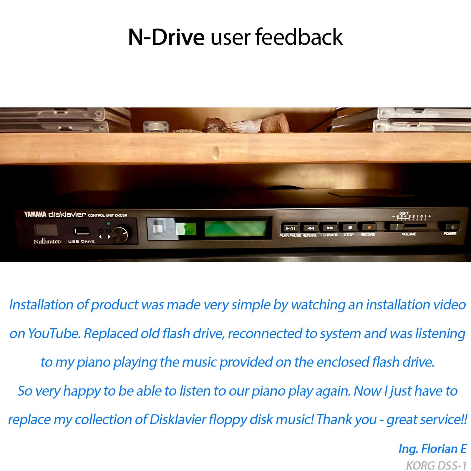 USB Emulator Nalbantov N-Drive eXtreme for Yamaha Disklavier DKC5R (MX80/MX85) and SX101R