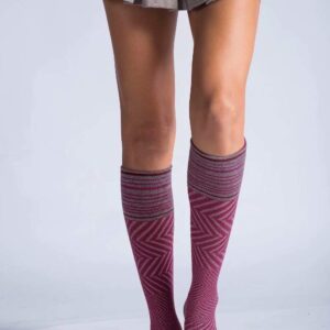 ja vie JAVIE 76% Merino Wool Graduated Compression Socks for Women & Men (15-20mmHg) Fuchsia