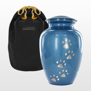 trupoint memorials pet urn for dogs and cats ashes - a loving resting place for your special pet, cat and dog urns for ashes, pet cremation urns - blue, small pets up to 17 lbs