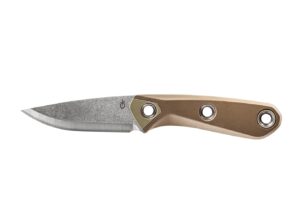 gerber gear principle - fixed blade knife for hunting, fishing & camping gear - coyote brown