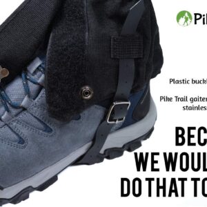 Pike Trail Waterproof Adjustable Leg Gaiters: for Hiking in Mud, Sand, and Snow - Hunting, Mountain Climbing, or Snowshoeing