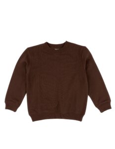 leveret kids & toddler boys girls long sleeve sweatshirt brown (size 4 years)