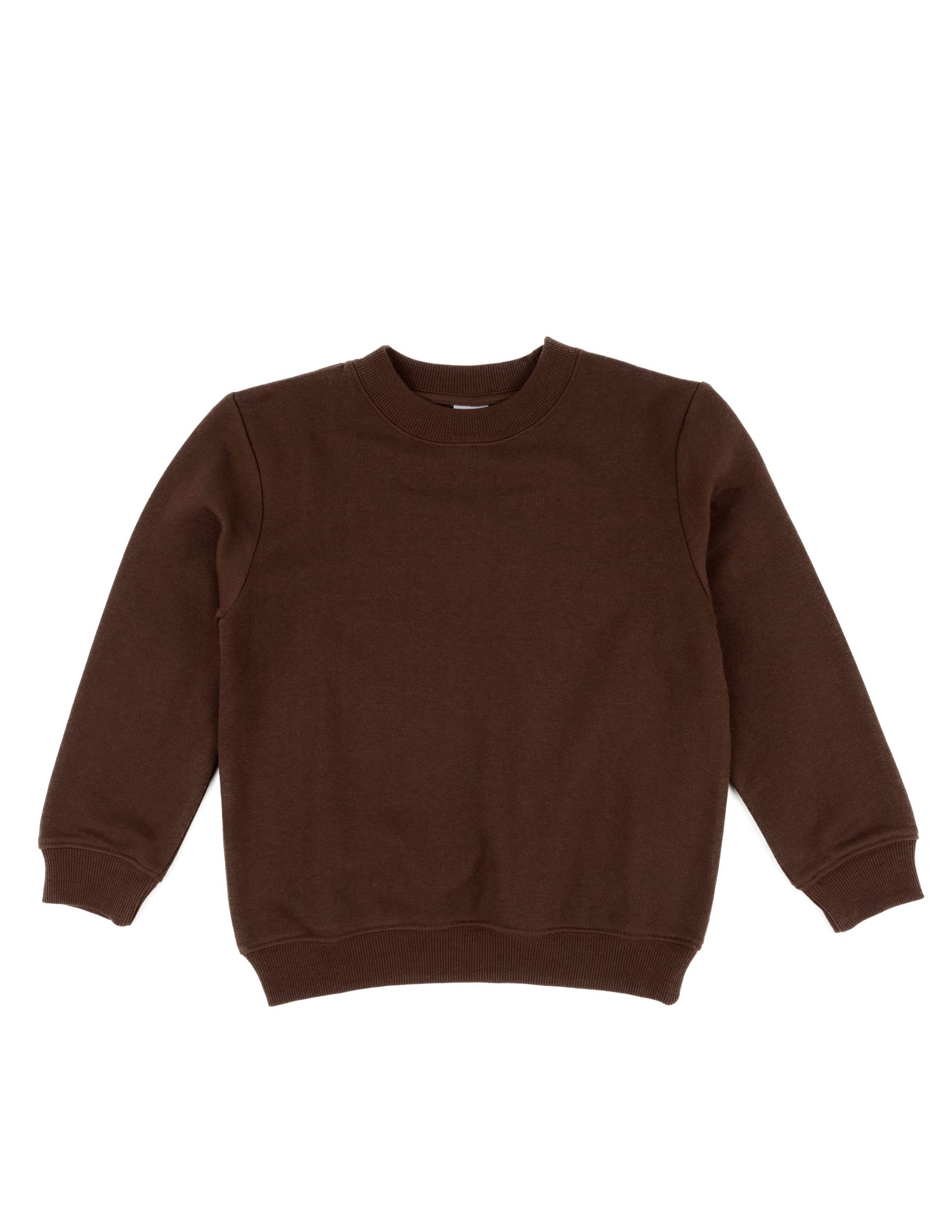 Leveret Kids & Toddler Boys Girls Long Sleeve Sweatshirt Brown (Size 4 Years)