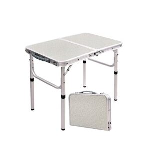 redswing small folding table portable 2 feet, small foldable table adjustable height, lightweight aluminum camping table, 15.7 in x 23.6 in x 19 in