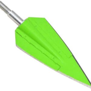 AMEYXGS 150 Grain Broadheads Archery Hunting Arrowheads Metal Arrow Tips Screw-in Arrow Heads with Box for Shooting Practice (Green)