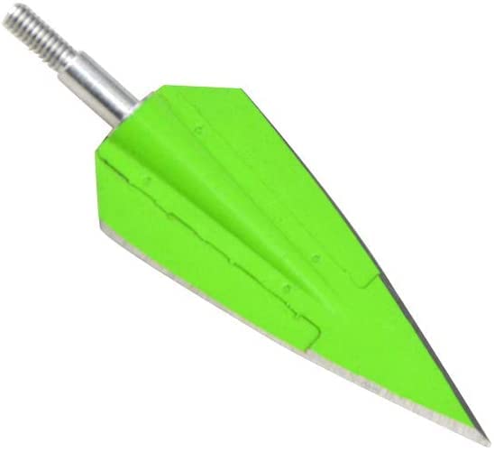 AMEYXGS 150 Grain Broadheads Archery Hunting Arrowheads Metal Arrow Tips Screw-in Arrow Heads with Box for Shooting Practice (Green)