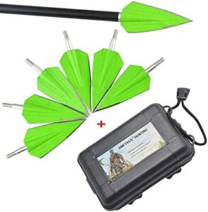 ameyxgs 150 grain broadheads archery hunting arrowheads metal arrow tips screw-in arrow heads with box for shooting practice (green)