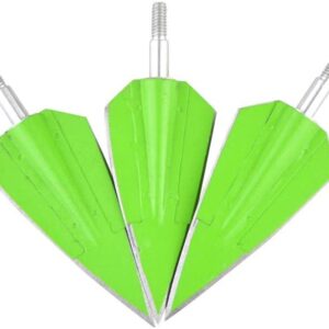 AMEYXGS 150 Grain Broadheads Archery Hunting Arrowheads Metal Arrow Tips Screw-in Arrow Heads with Box for Shooting Practice (Green)