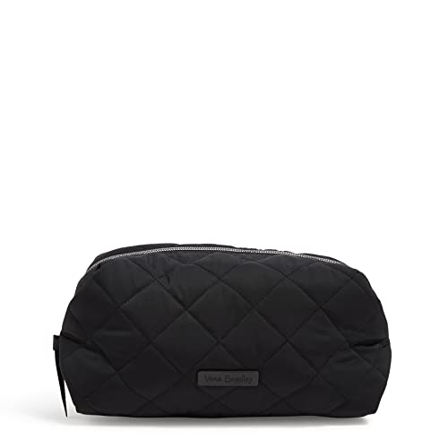 Vera Bradley Women's Performance Twill Medium Cosmetic Makeup Organizer Bag, Black, One Size