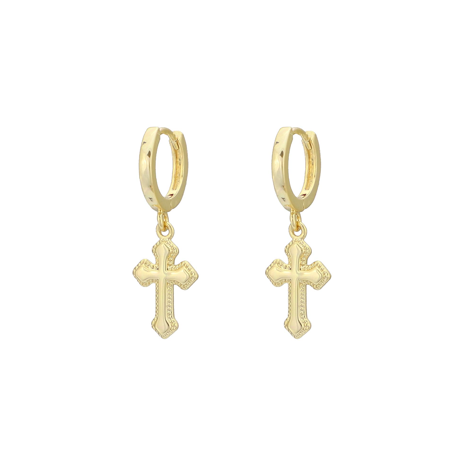 Cross Earrings (Gold)