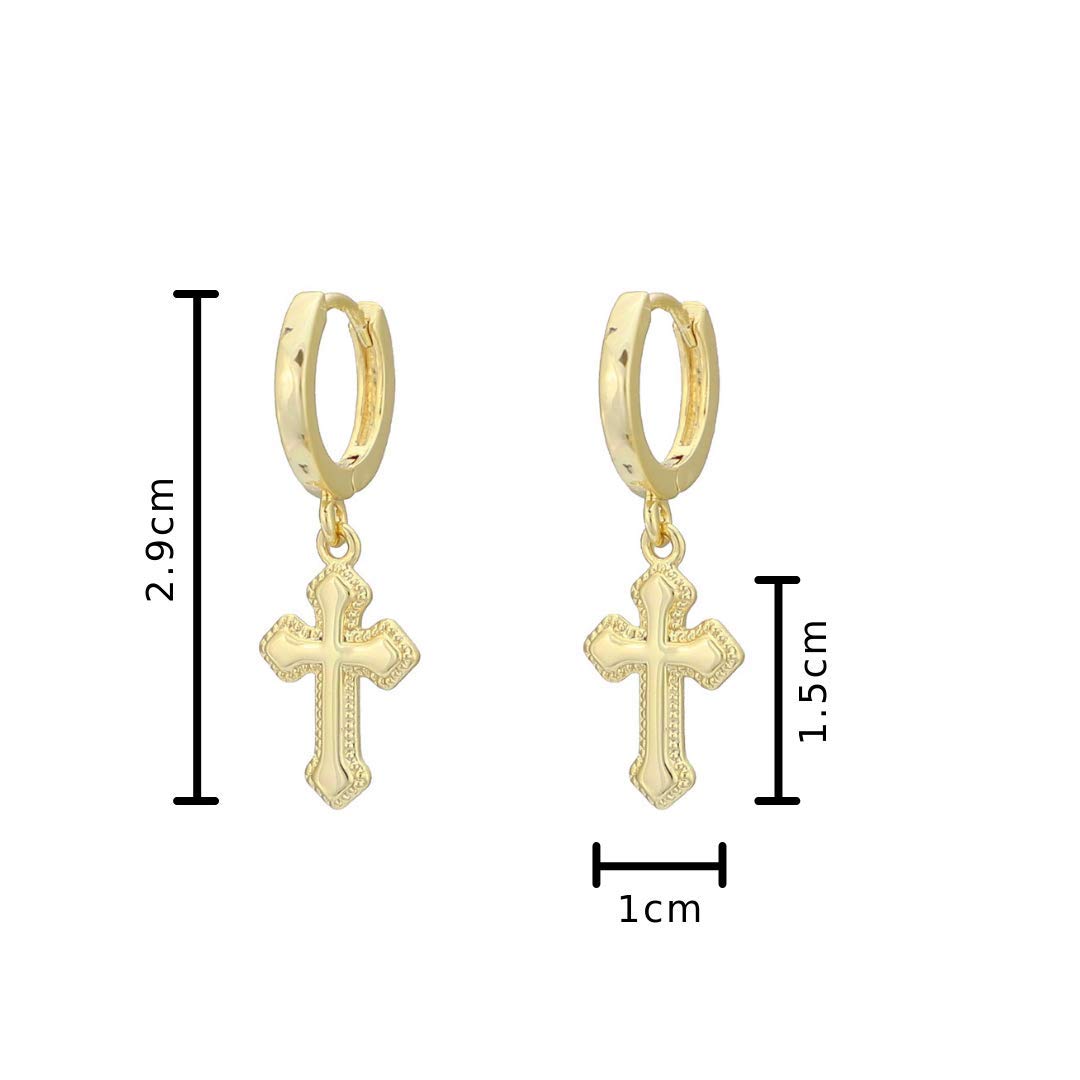 Cross Earrings (Gold)