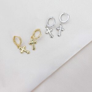 Cross Earrings (Gold)