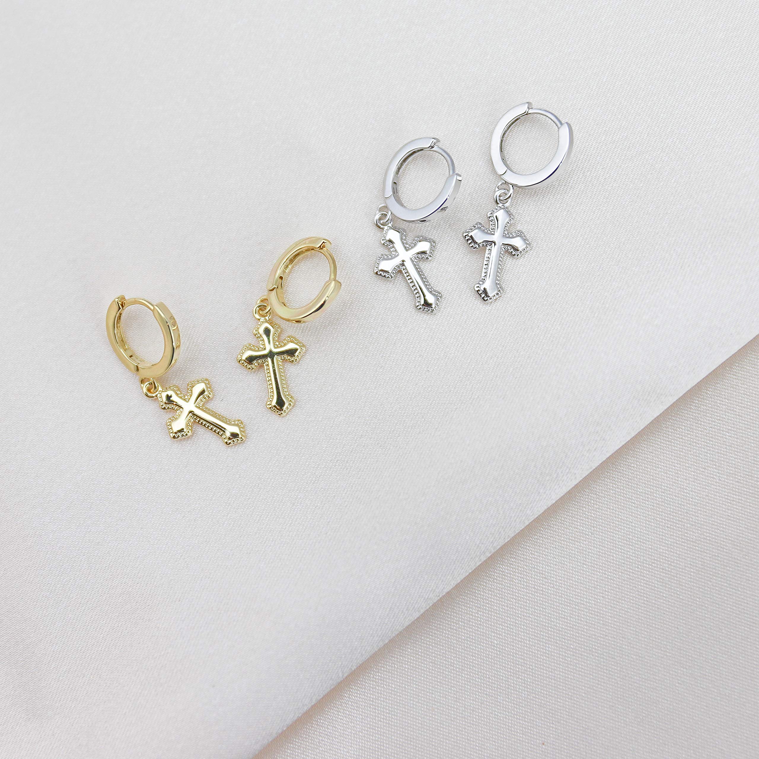 Cross Earrings (Gold)