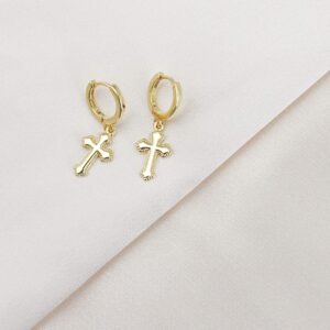 Cross Earrings (Gold)