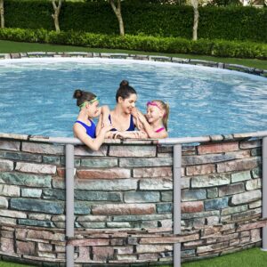 Bestway 56965E Power Steel 16' x 48" Set Above Ground Pool, Stone