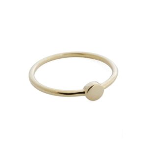 honeycat tiny circle ring in gold, rose gold, or silver | minimalist, delicate jewelry (gold, 5)