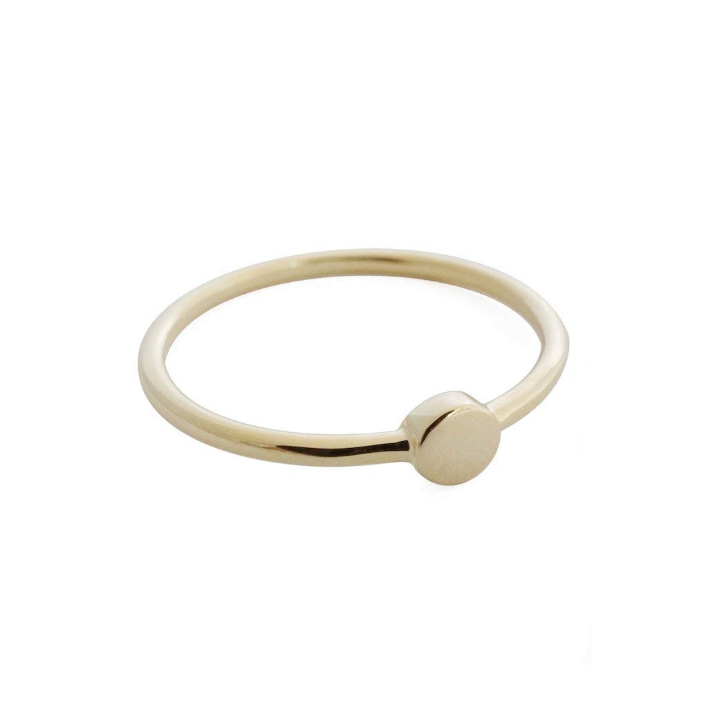 Honeycat Tiny Circle Ring in Gold, Rose Gold, or Silver | Minimalist, Delicate Jewelry (Gold, 5)