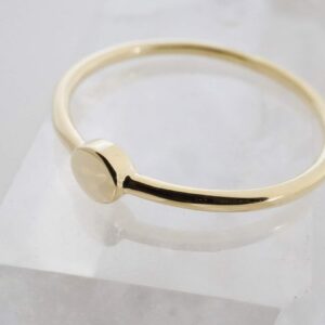 Honeycat Tiny Circle Ring in Gold, Rose Gold, or Silver | Minimalist, Delicate Jewelry (Gold, 5)