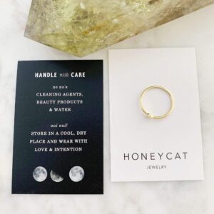 Honeycat Tiny Circle Ring in Gold, Rose Gold, or Silver | Minimalist, Delicate Jewelry (Gold, 5)