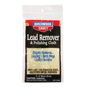 Blue and Rust Remover and Lead Remover Cloth with 40-50 Quality Bore Cleaning Patches for Handguns/Pistols/Rifles/Shotguns