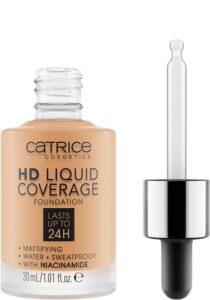 catrice | hd liquid coverage foundation | high & natural coverage | vegan & cruelty free (034 | medium beige)