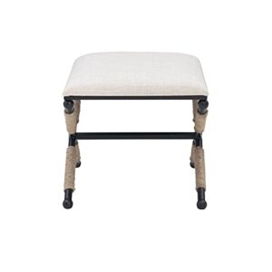 Linon Home Décor Farrow Campaign Accent Stool, Black