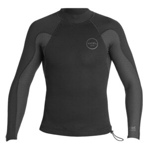 xcel mens comp x neostretch long sleeve 1/0.5mm tdc wetsuit top (black, small)