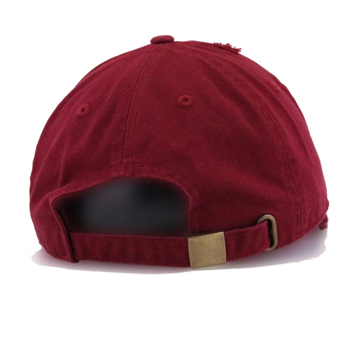 Henny Vintage Baseball Cap Embroidered Cotton Adjustable Distressed Dad Hat Maroon