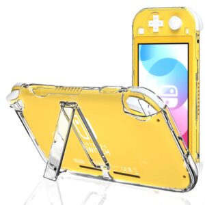 clear case for nintendo switch lite with kickstand, hard case for nintendo switch lite with stand